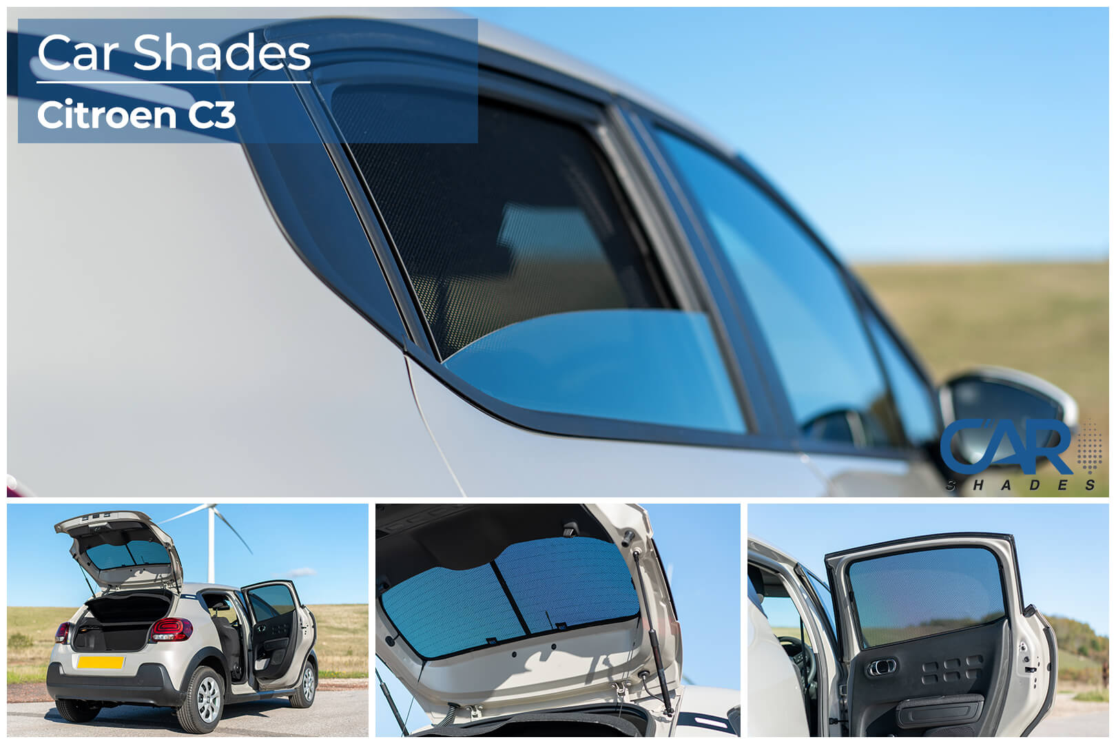 Car Shades - Citroen C3 5dr 2016-24 Full Rear Set - Car Shades