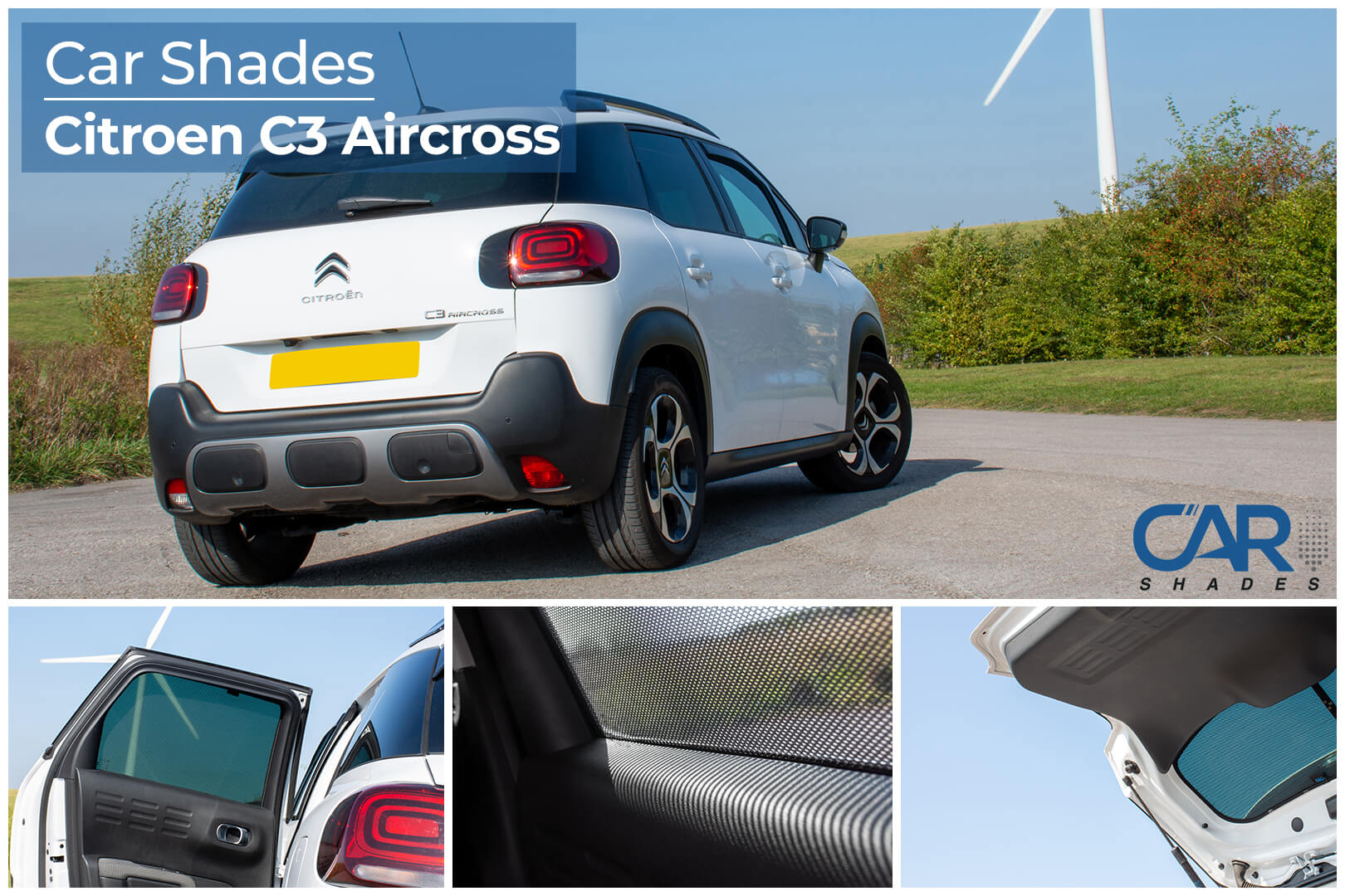 Car Shades - Citroen C3 Aircross 2017 - Full Rear Set - Car Shades