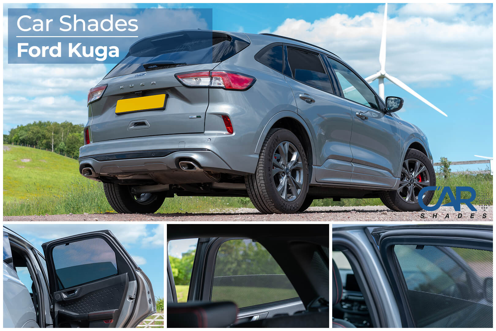 Ford Kuga 5dr 2019 Rear Door Set - Car Shades