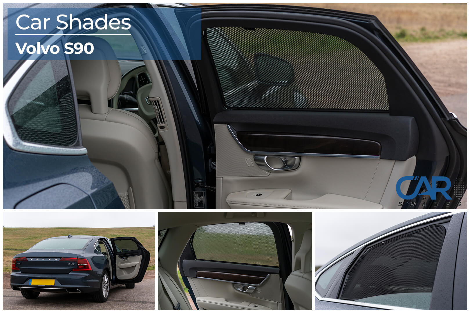 Car Shades Volvo S90 4 door 17 Rear Door Set - Car Shades